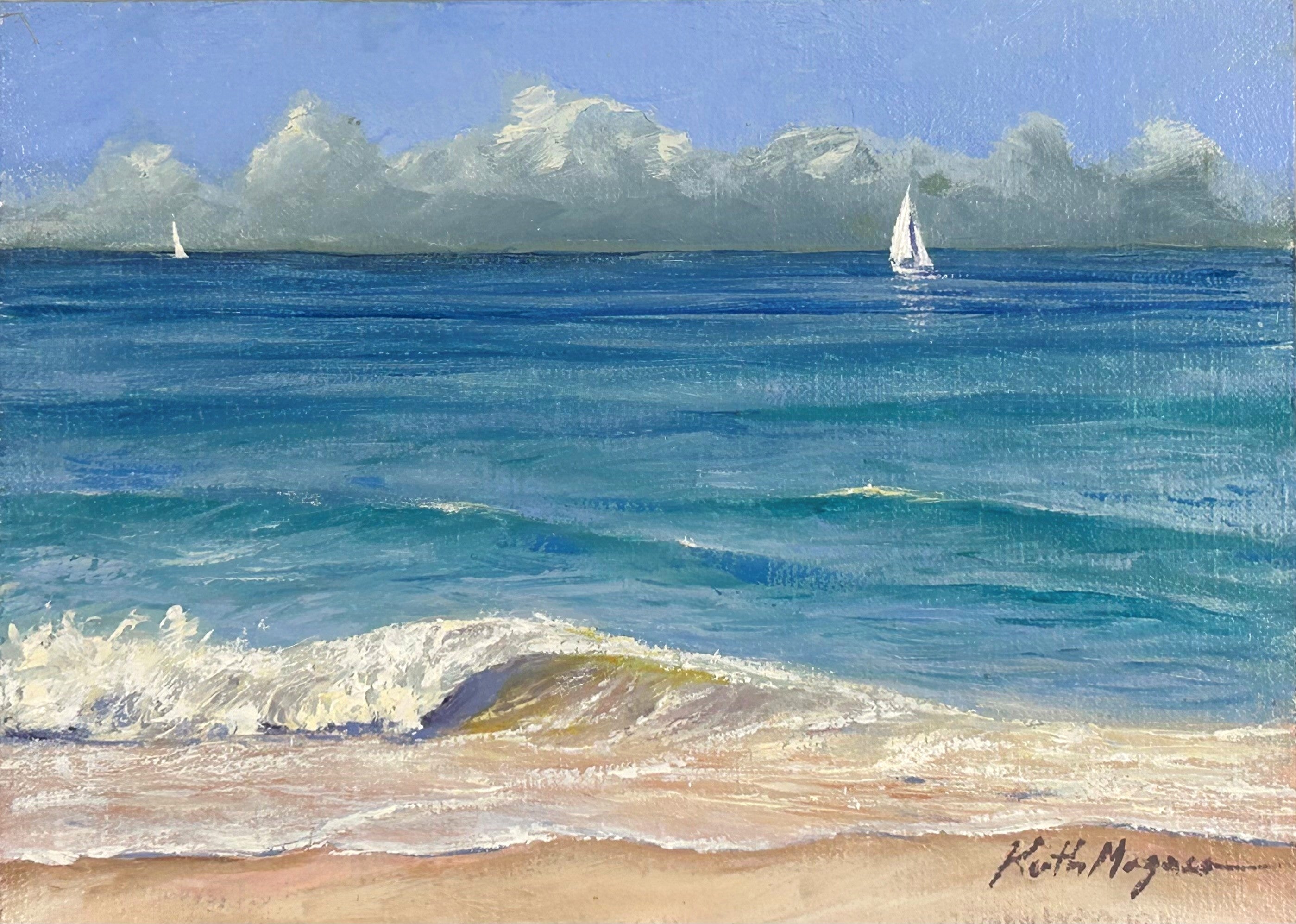 Caicos Curler - 5X7" original plein air oil painting – Keith Magner ...